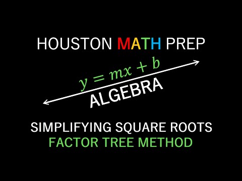 Simplifying Square Roots - Factor Tree Method