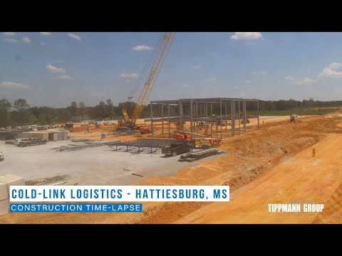 Cold-Link Logistics - Hattiesburg, MS - Construction Time Lapse Video