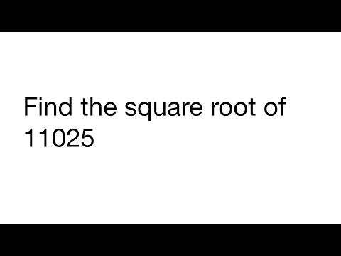 Find the square root of 11025
