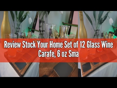 Review Stock Your Home Set of 12 Glass Wine Carafe, 6 oz Small Carafe for Wine, Tasting, Champagne,