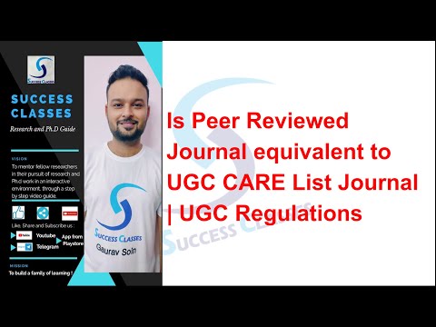 Is Peer Reviewed Journal equivalent to UGC CARE List Journal | UGC Regulations | Gaurav Soin