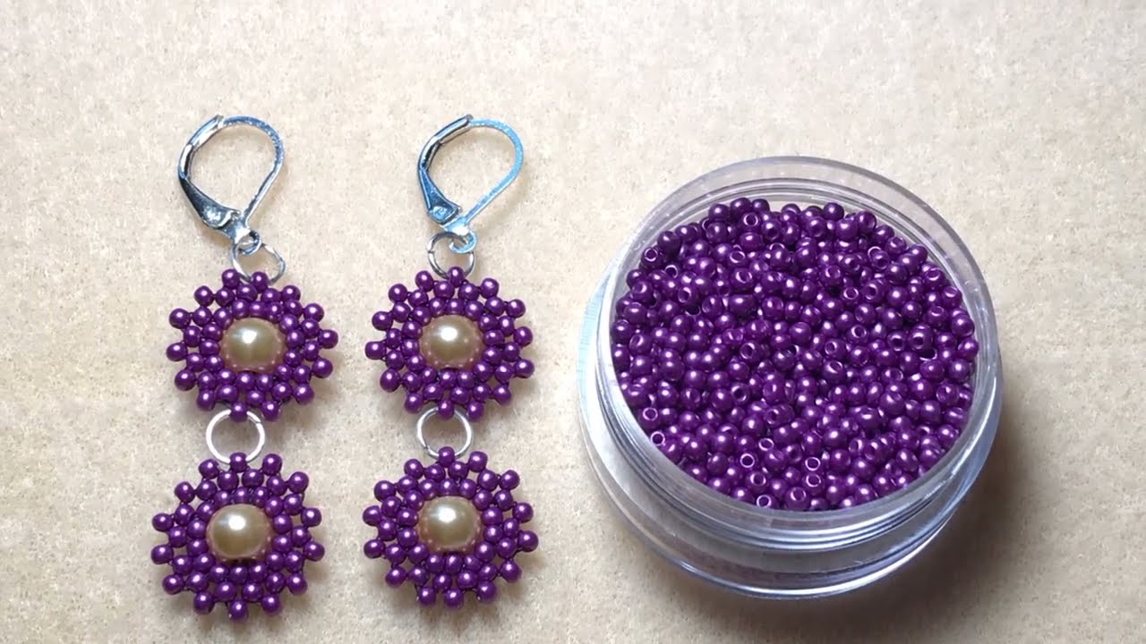 Purple Stunning Beading Earring How to Make Earring