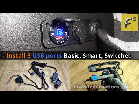 3 types of car USB ports to install & How to hardwire these fast, smart & basic USB chargers to car