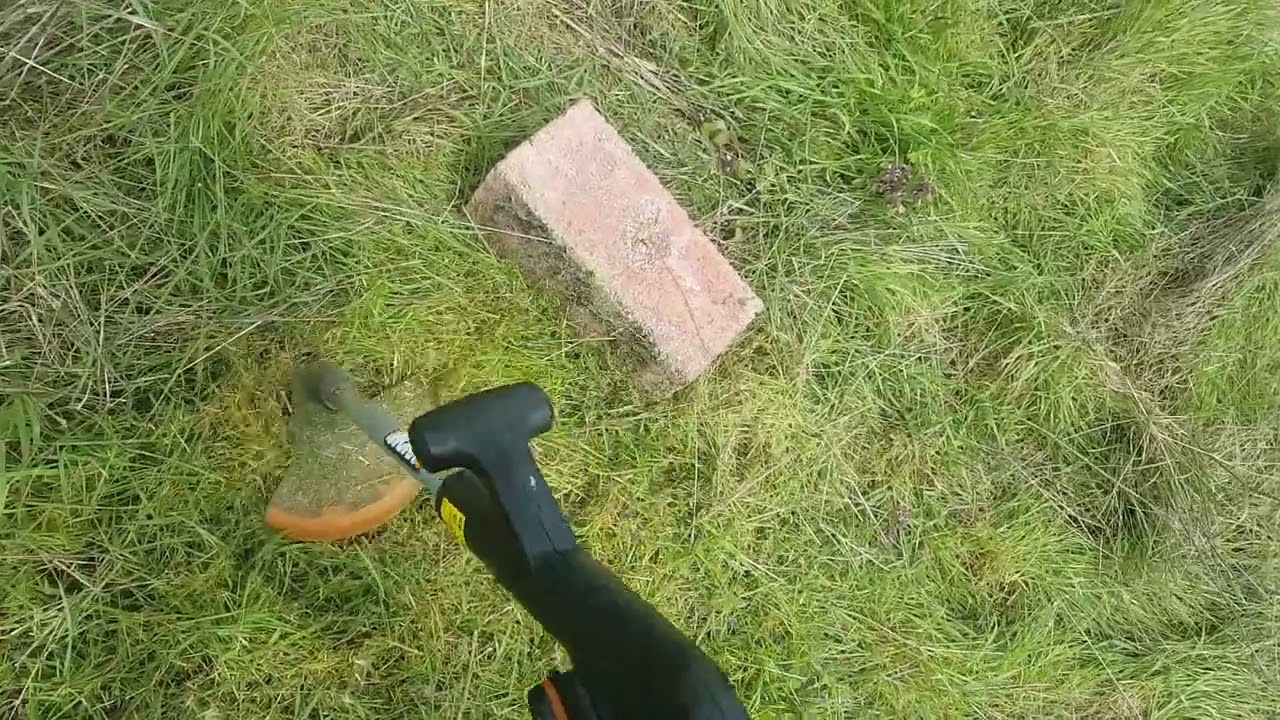 Worx WG157E.9 cordless electric strimmer long grass test/review