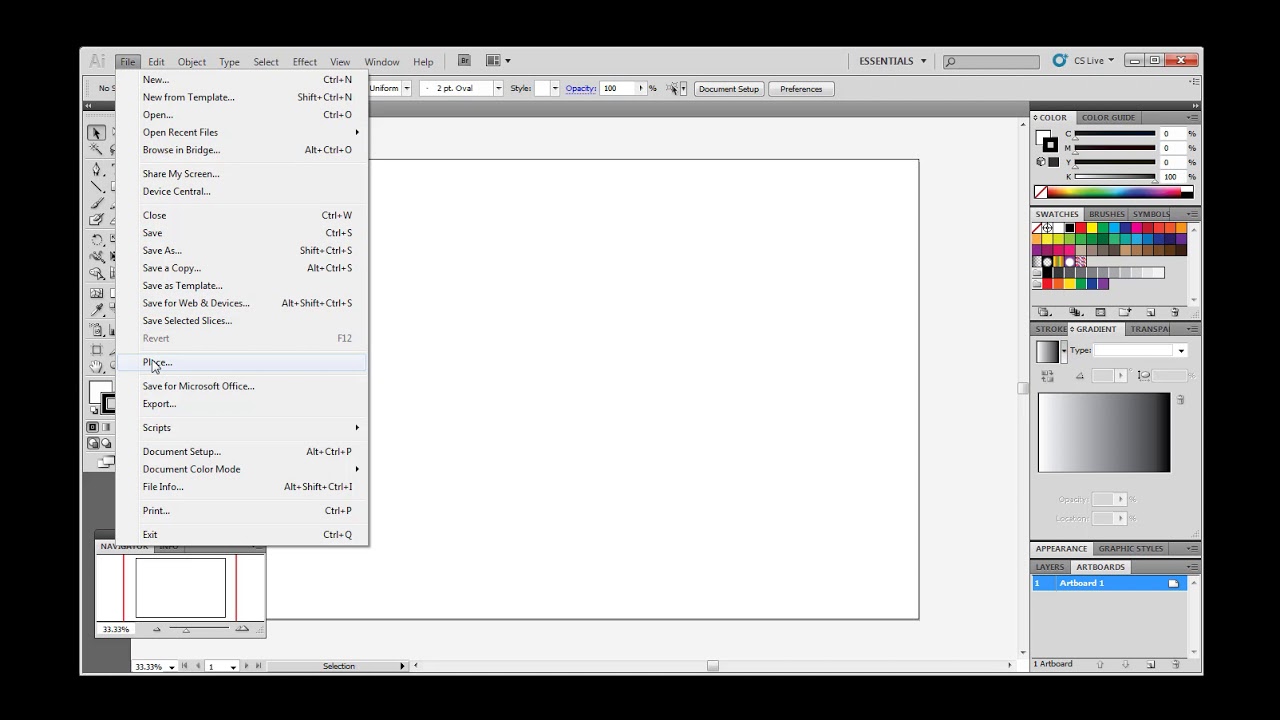 ARCH122 wy 02 placing PDF into AI