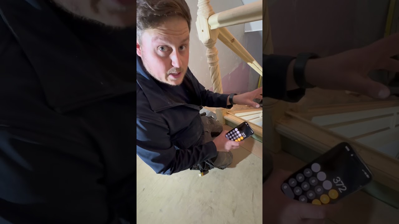 How To Space Spindles Like A Pro 👀💪🏽 #howto #spindles #stairs #staircase #carpenter #carpentry