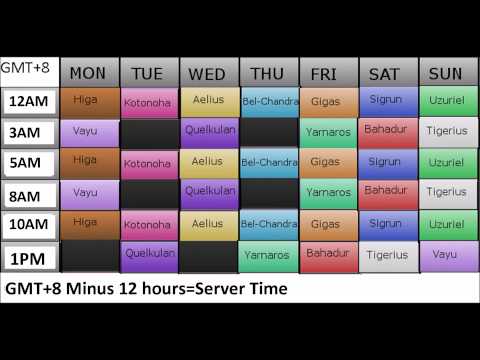 Aura Kingdom Eidolon Spawn Time for GMT+8