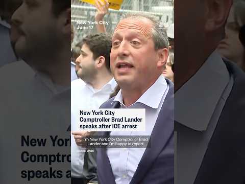 New York City Comptroller Brad Lander speaks after iCE arrest
