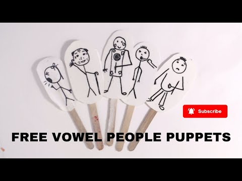 Free Vowel People Puppets