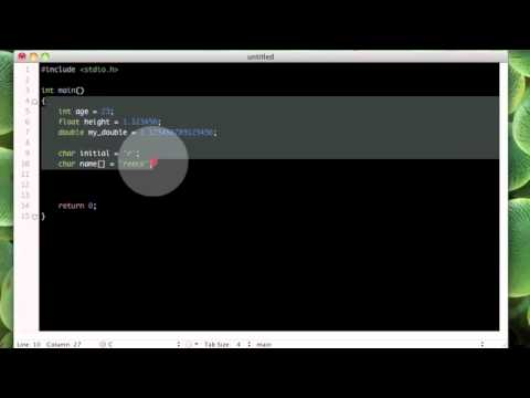 ANSI C Tutorial Ep.2 (Part 1) Datatypes & Commenting code