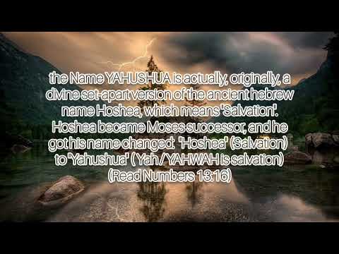 Calling JESUS by His hebrew Name YAHUSHUA. The reason is behind the meaning of His One Name.
