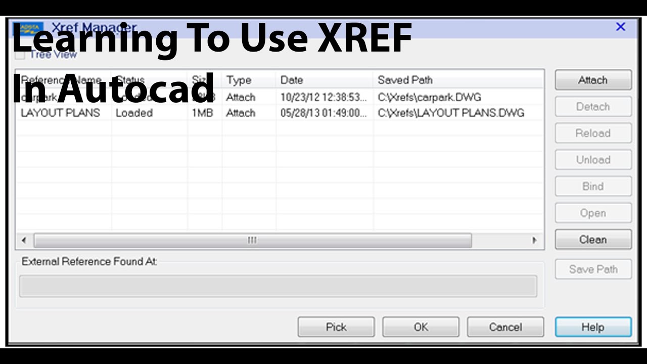 How to use the Xref Manager in AutoCAD