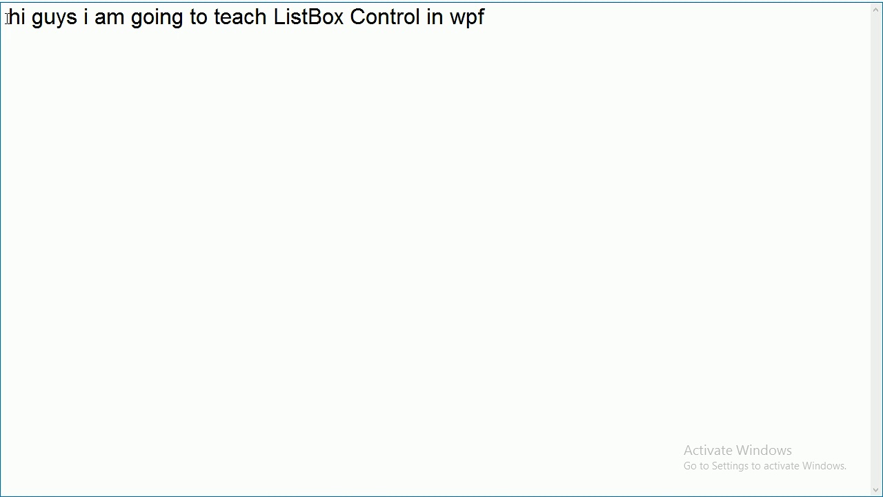 WPF ListBox Control