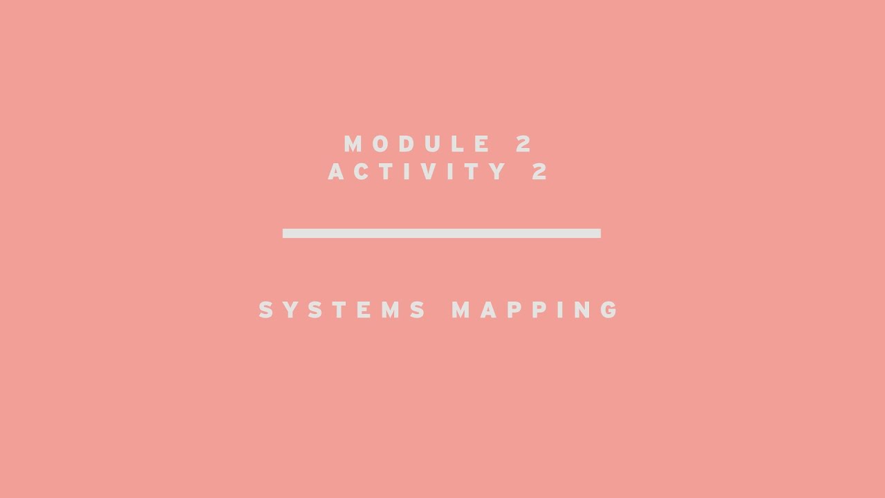 Module 2 Practice: Systems Mapping