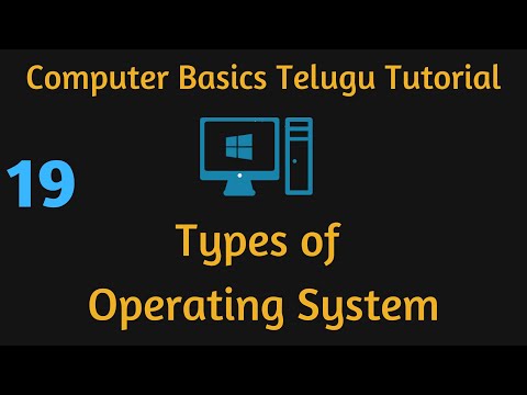 What is Operating System OS, Types of Operating System, Computer Basics Telugu Tutorial -19