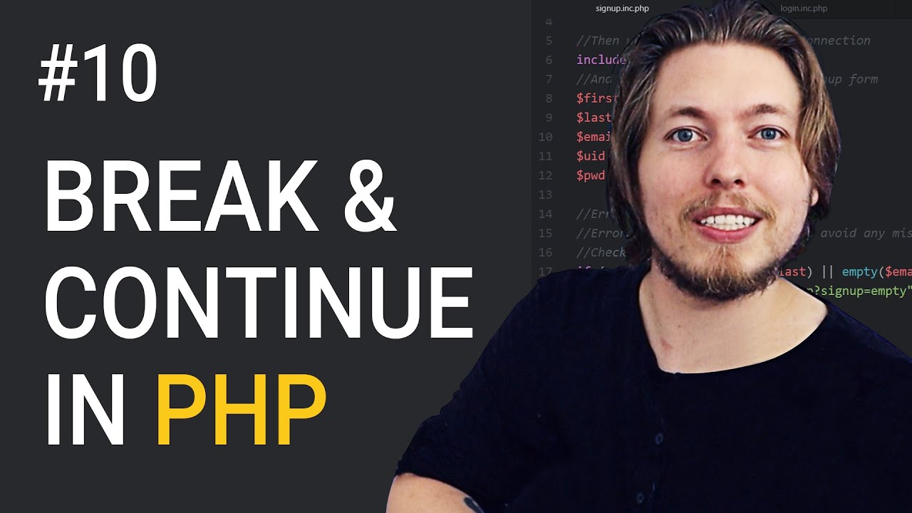 10: Break and Continue in PHP | Procedural PHP Tutorial For Beginners | PHP Tutorial | mmtuts
