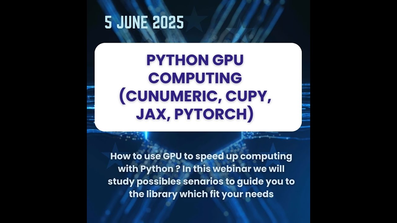 Python GPU computing (Cunumeric, cuPy, JAX, Pytorch)