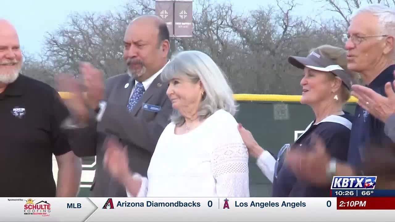 Bryan High honors former coach & administrator with naming of softball field