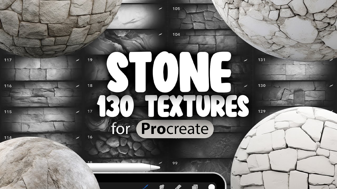 Stone Textures Brushes for Procreate 🔥