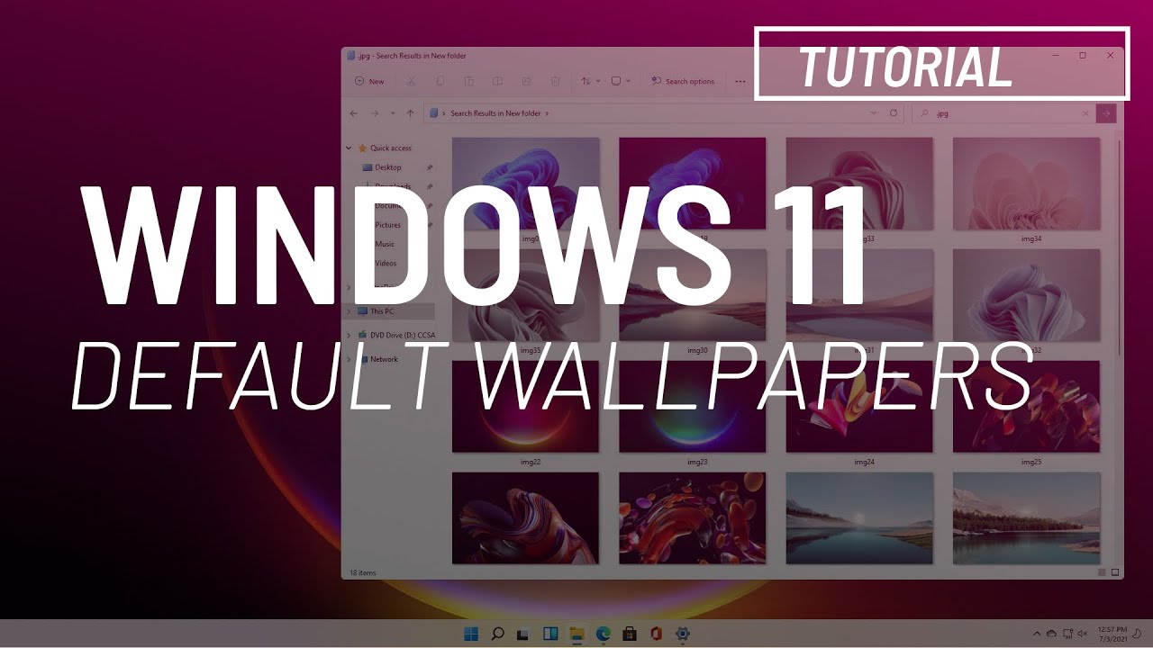 Windows 11: download default wallpapers in 4K, 1080p, other resolutions