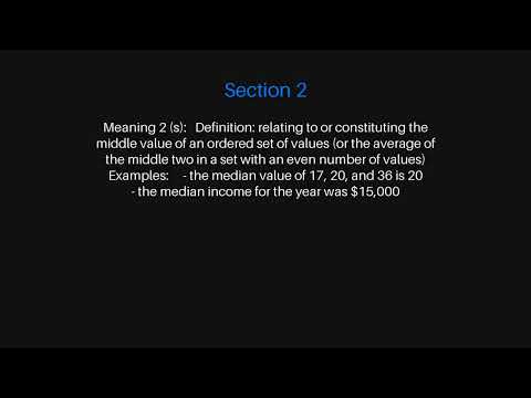 The Meaning of Median