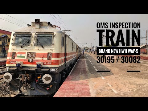 OMS INSPECTION TRAIN STARTS ITS DUTY FROM DANKUNI JN || HWH HOG BRAND NEW WAP-5 || INDIAN RAILWAYS
