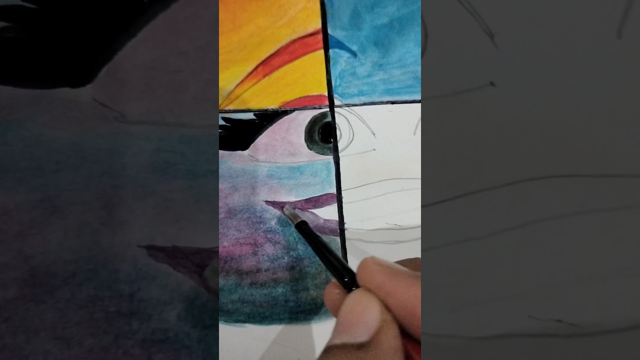drawing ember in 4 different elements (air) || #elemental #shorts_ #airelement