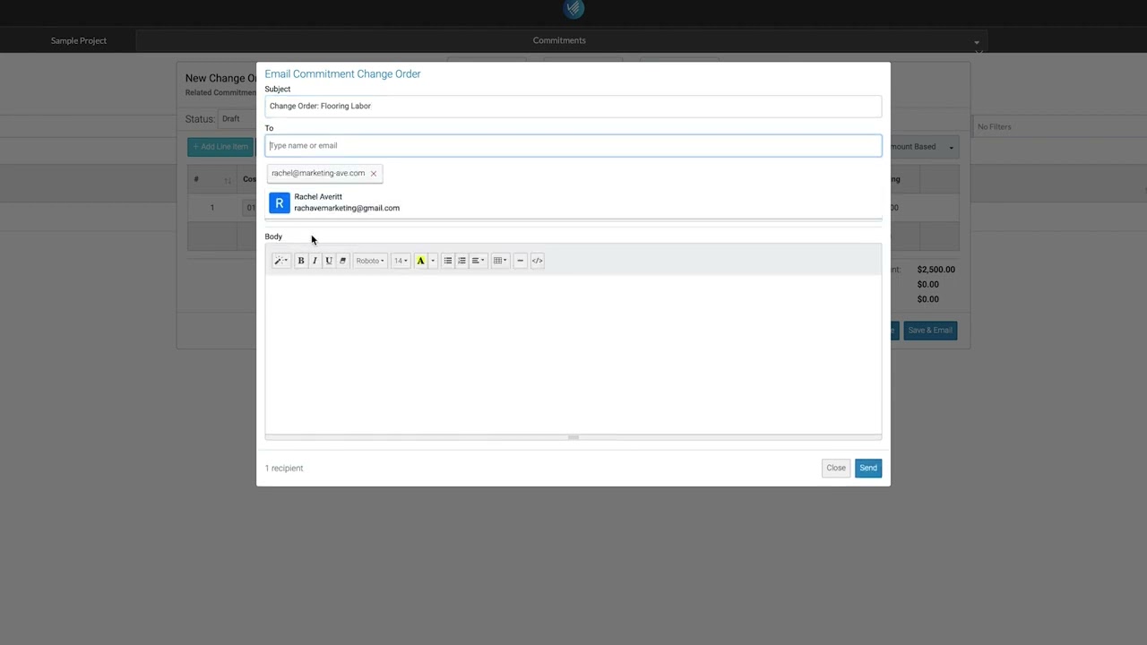 Commitments Change Orders Tutorial Video