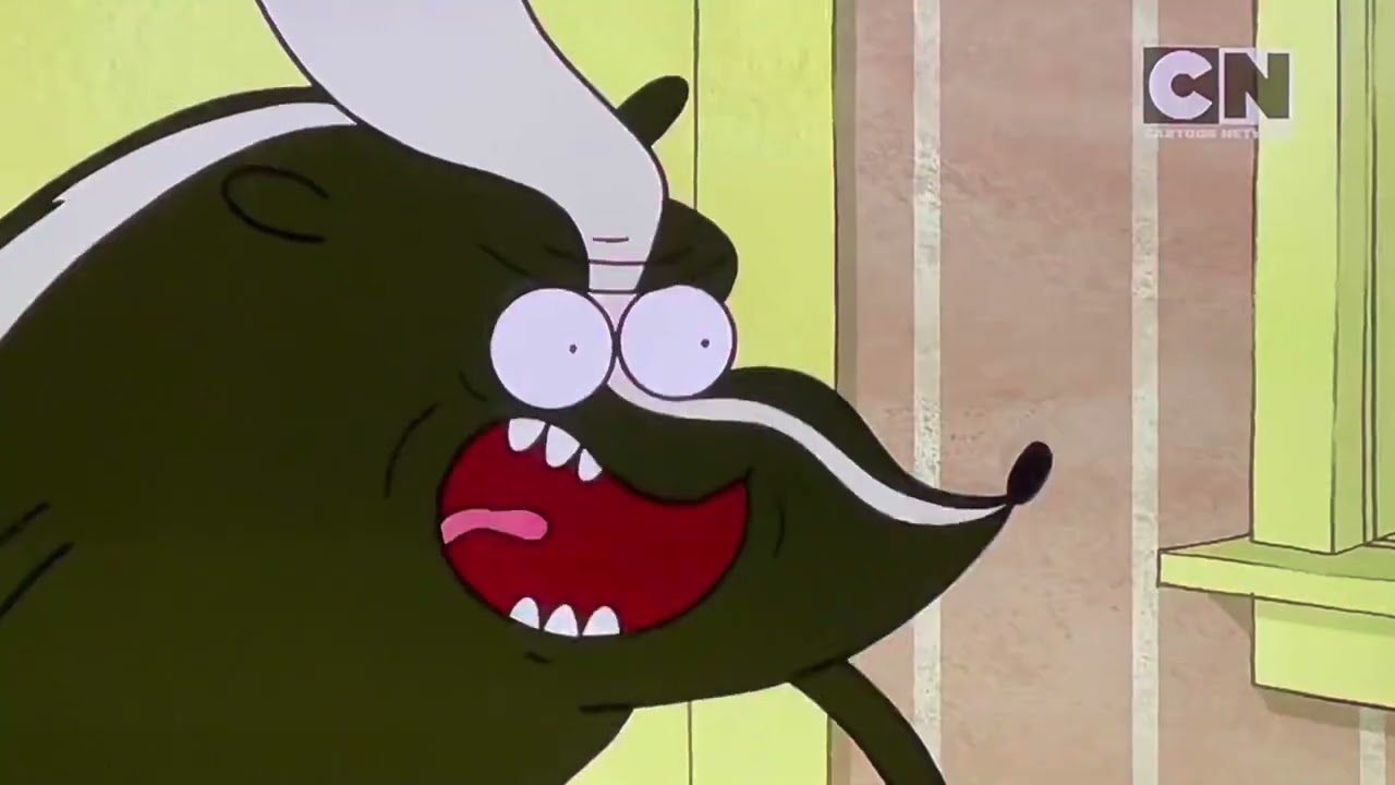 Rigby turning into a Were-Skunk (Regular Show)