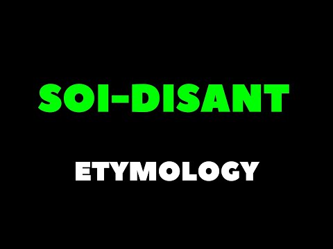 Soi-disant: The Self-Styled Word