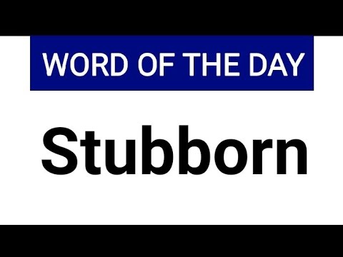 "STUBBORN" Meaning In Hindi | Example | Pronunciation of "Stubborn" | Trending Vocabulary