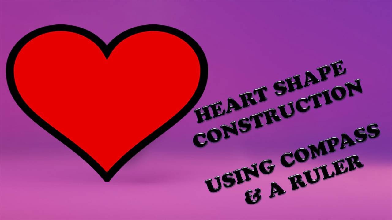 Perfect Heart shape construction #heart #geometry #construction