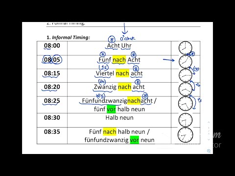 Lecture 12: German Timings A1 |German Talks|