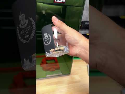 Laser engrave glass with us and a chalk marker! #firethelaser #lasertools #engraving #xtool #laser