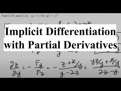 Implicit Differentiation with Partial Derivatives | Multi-Variable Calculus
