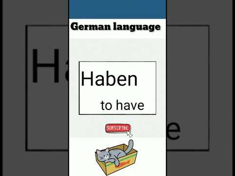 Haben ( to have) german verbs