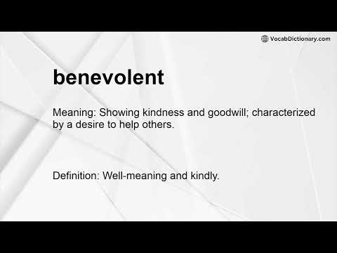 benevolent Meaning