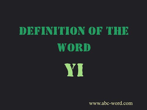 Definition of the word "Yi"