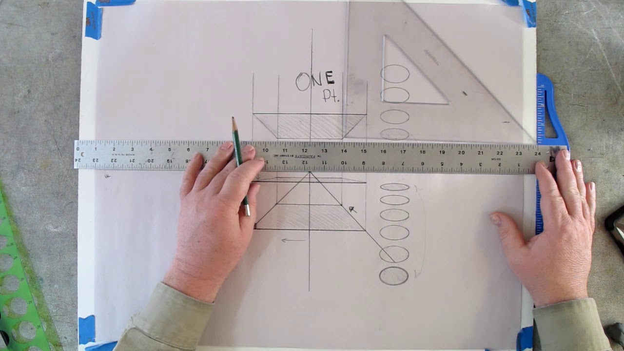 Drawing in 1 Point, 2 Point and 3 Point Perspective