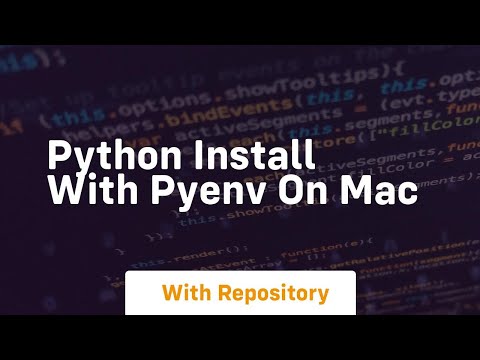 Python install with pyenv on mac