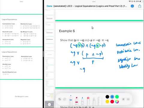 7 - (Examples 6-7) Proving Logical Equivalence Using Laws