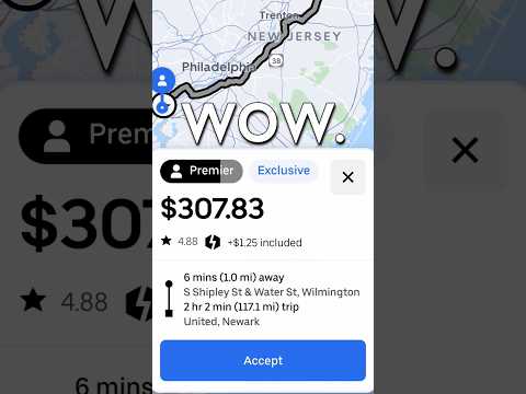 This is what Uber Pays for a 2 HOUR RIDE π€― #uberdriver #uber #teslacheck