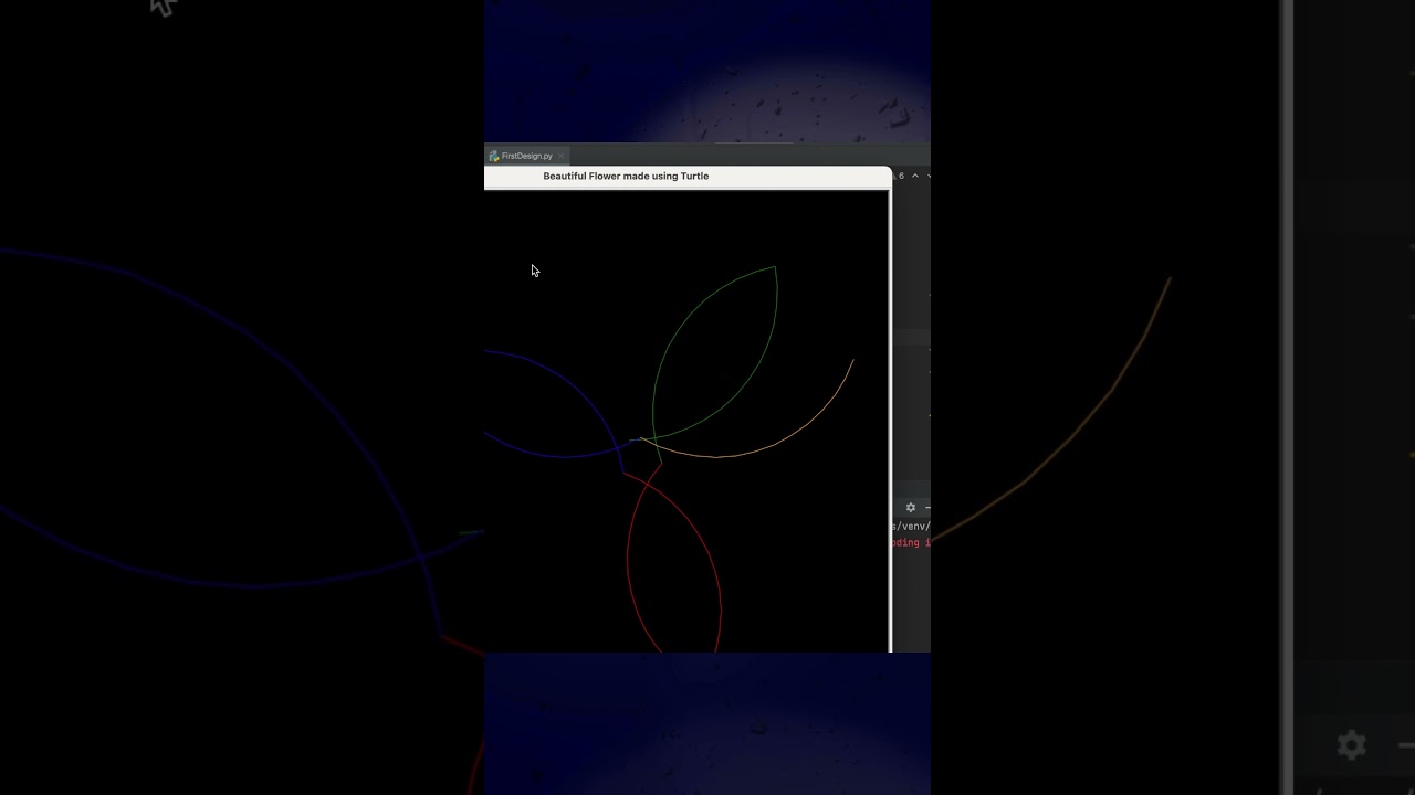 How to draw beautiful flower using Python Turtle  #python #turtle #viralshorts