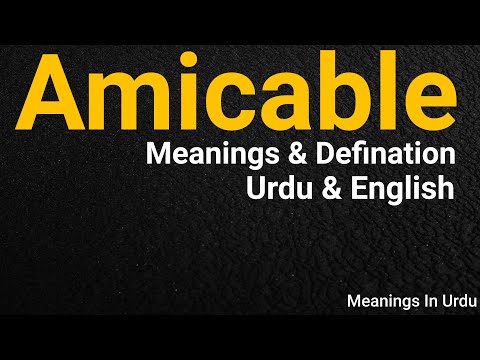 Amicable: Definition, Meaning & Use in Sentences