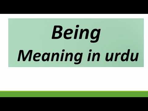 BEING Meaing in urdu | #dictionary |#allthebesteducation
