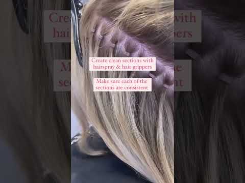 How I get the perfect installation for invisible bead handtied extensions #hairextensions