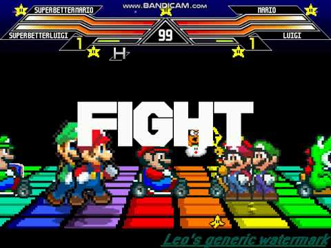 M.U.G.E.N 1.1 - Super Better Mario Bros. vs Kusamochi Mario Bros.
