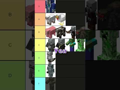 Minecraft Variation Mobs Ranked! Ultimate Mob Tier List - Part 4 #shorts