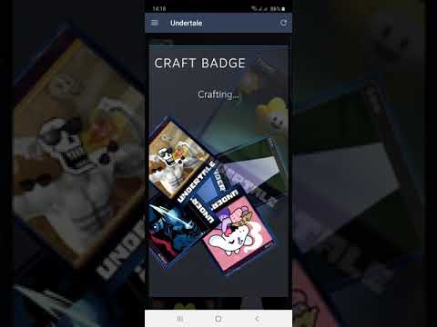 Steam crafting Undertale badge footage