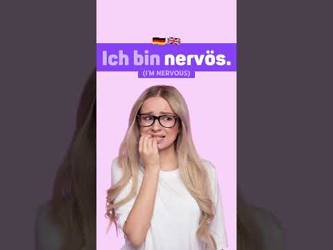 How to say "I'm nervous" in German 😬 "Ich bin nervös"